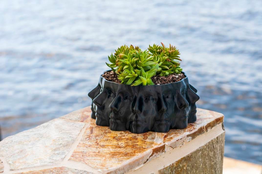 3D Printed Polyface Planter Home Decor Head Planter Face | Etsy
