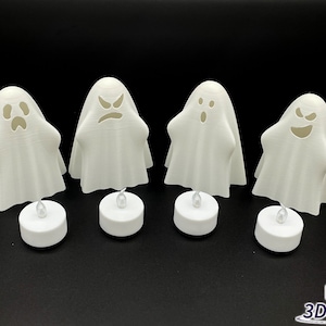 Spooky Ghosts LED Lanterns | Creepy Halloween Decor With Flickering Tea ...