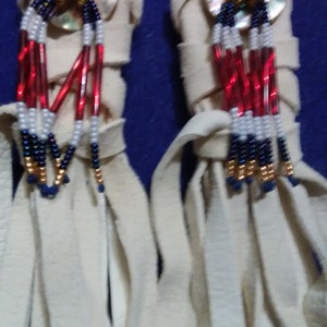 Native American Braid Wraps, Handmade by Me, Deerskin Suede, Abalone ...