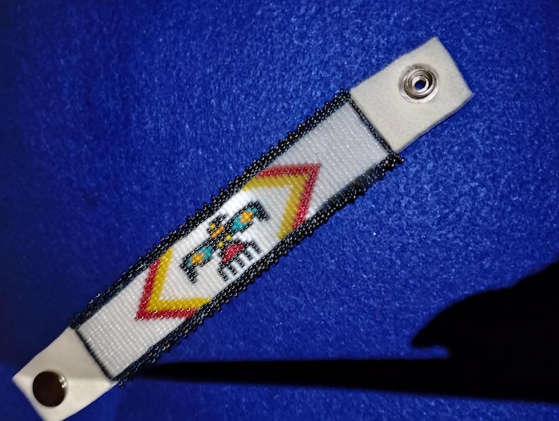 Bracelets Beaded Thunderbird Fluted Native American Cherokee Design ...