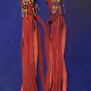 Native American Braid Wraps, Handmade by Me, Deerskin Suede, Abalone ...