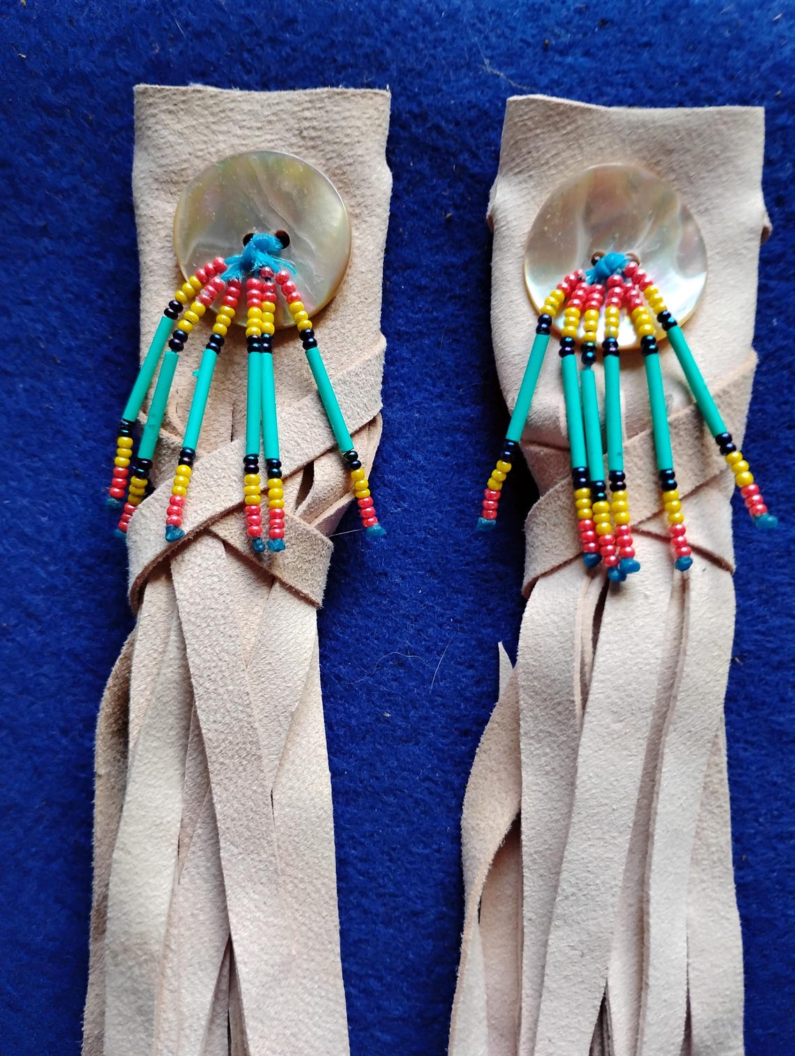 Native American Braid Wraps for Hair Dress and Pow Wow Regaillia ...