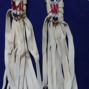 Native American Braid Wraps, Handmade by Me, Deerskin Suede, Abalone ...