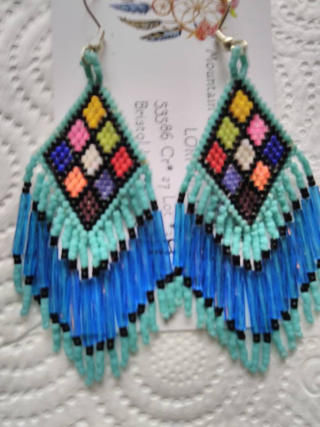 Apache Ladder Earrings, Handmade, Native American, Turquoise Faze ...