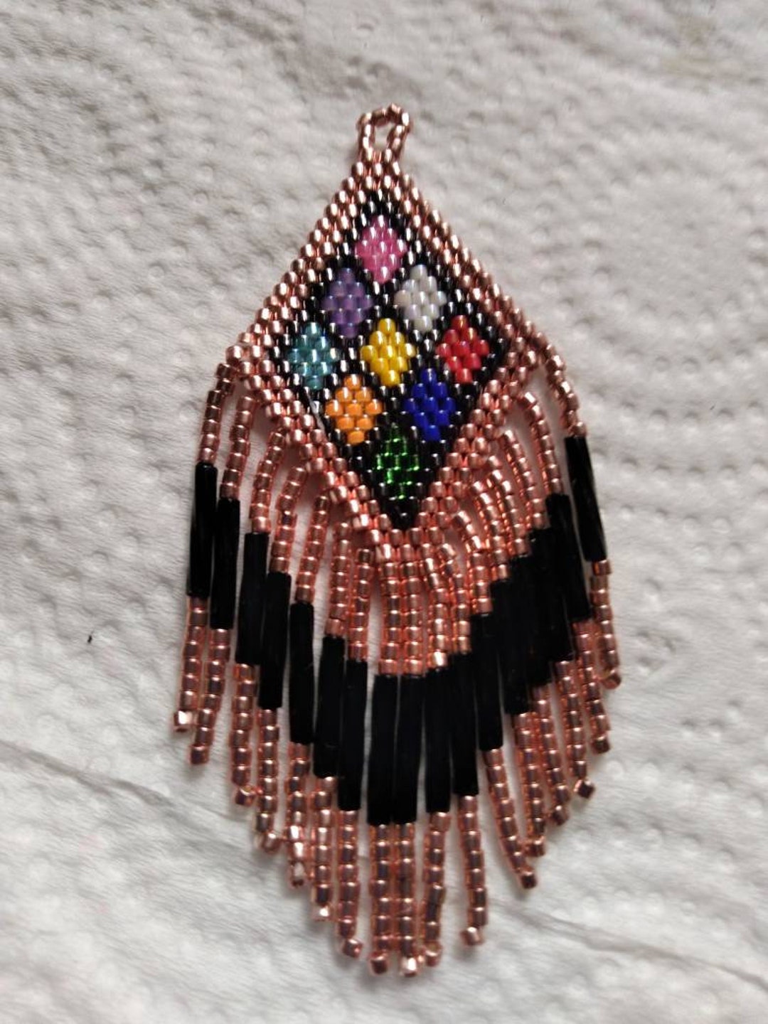 Apache Ladder Earrings, Copper Border, Handmade by Me, Native American ...