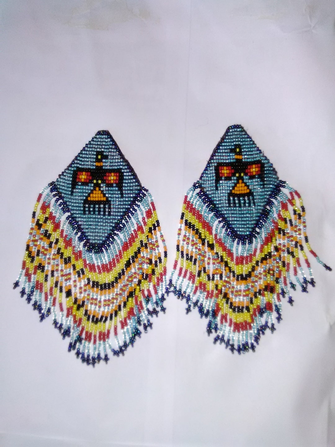 Toe Plugs Cherokee Design Thunderbird's. Handmade Beaded for Moccasins ...