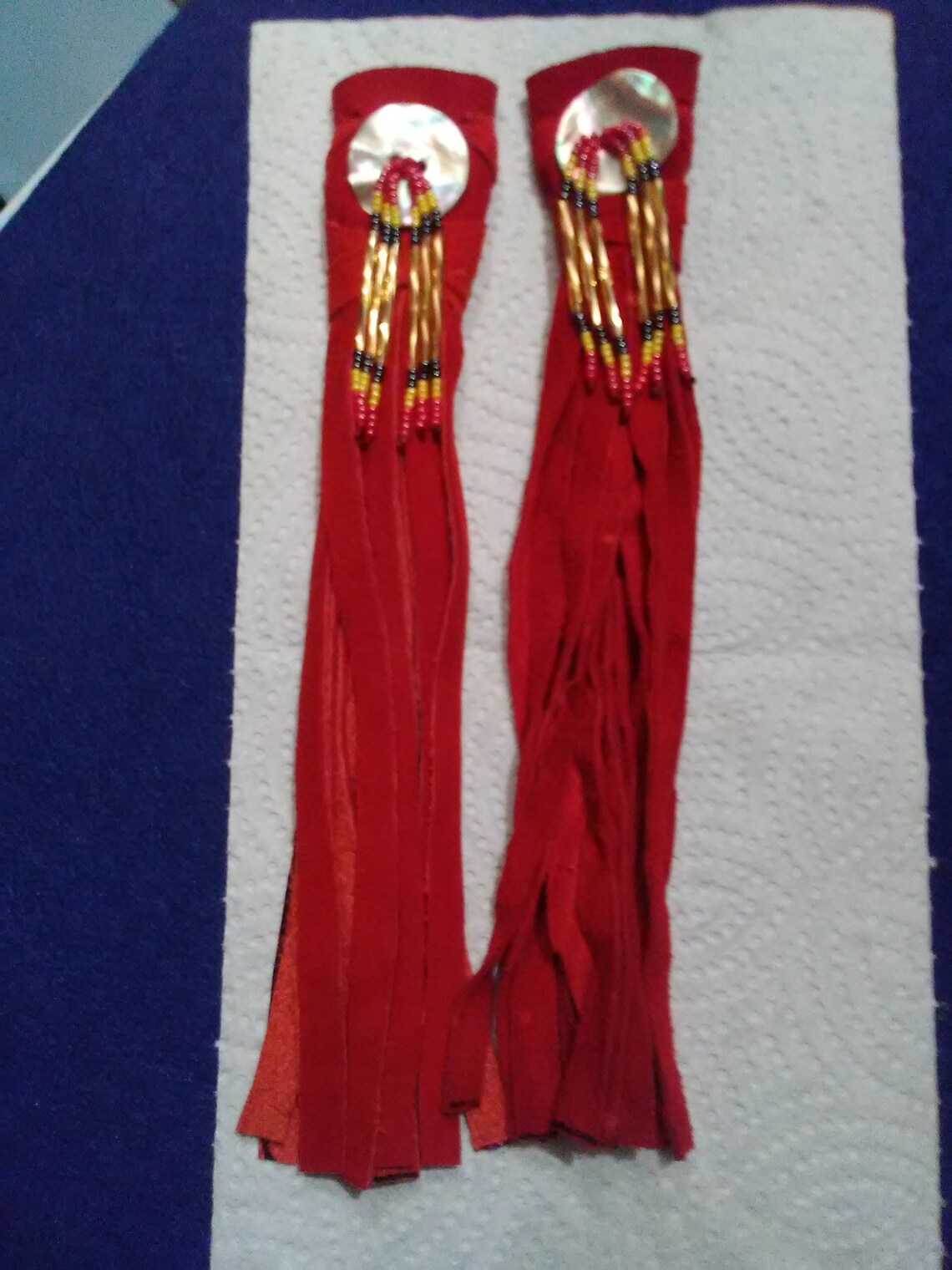 9 X 4 Inch Braid Wraps Apache Colors,pow Wow Regaillia,deer Suede ...