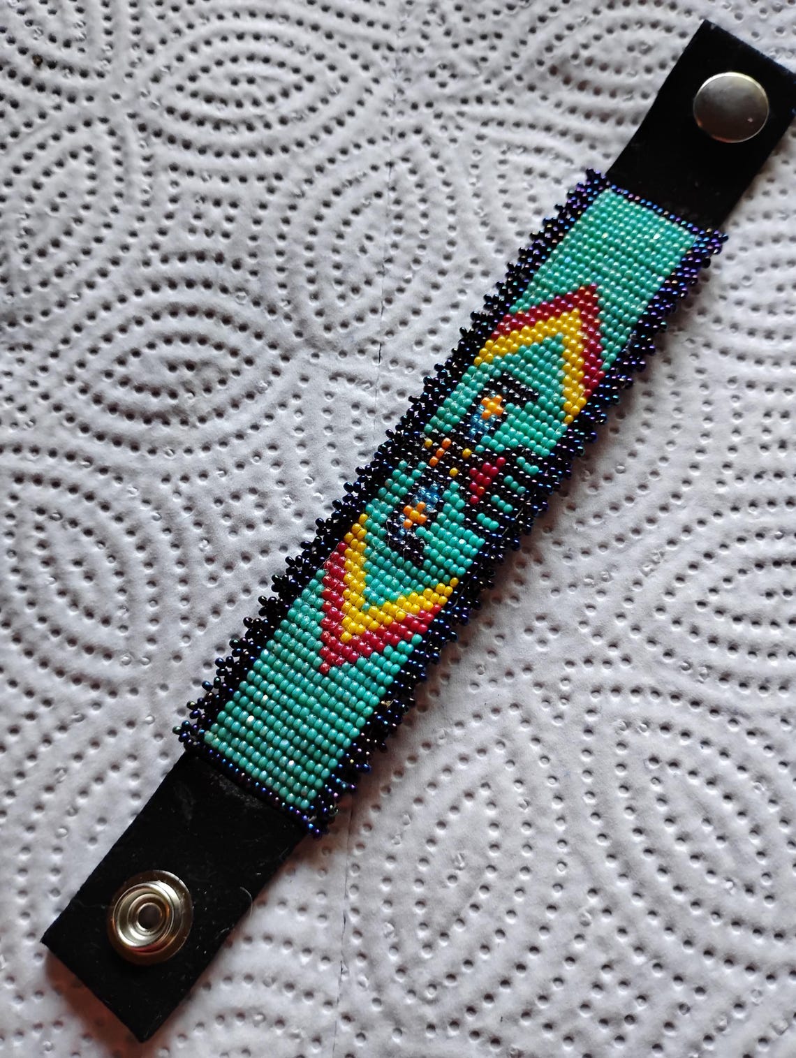 Bracelets Beaded Thunderbird Fluted Native American Cherokee Design ...