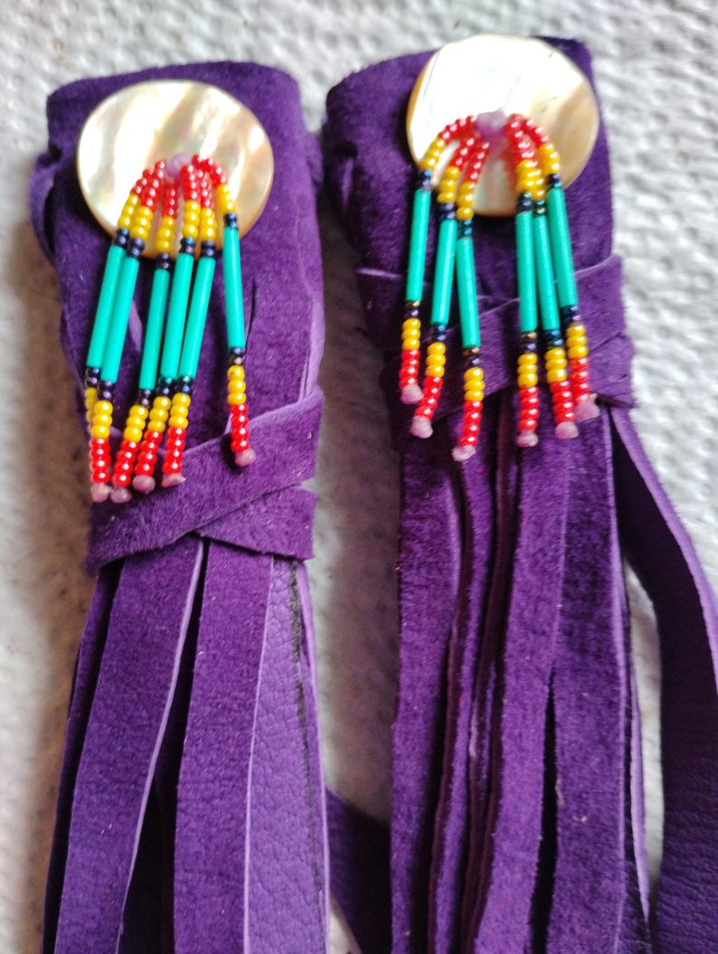 Native American Braid Wraps for Hair Dress and Pow Wow Regaillia ...