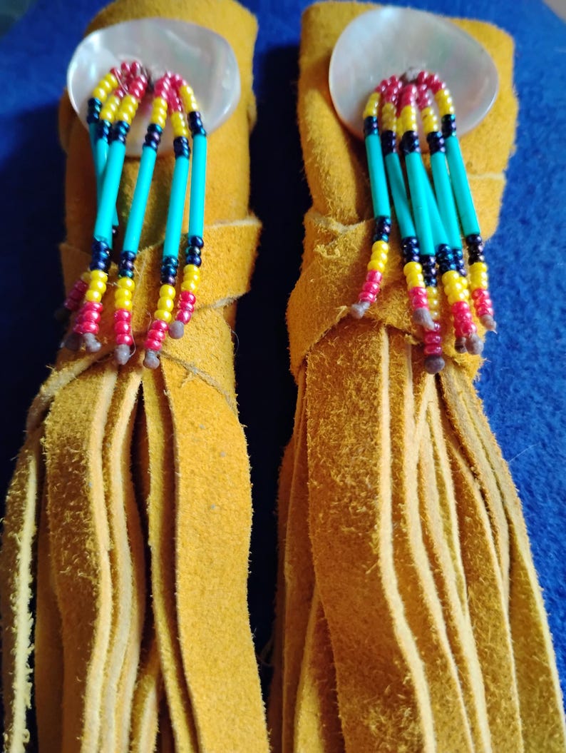 Native American Braid Wraps for Hair Dress and Pow Wow Regaillia ...