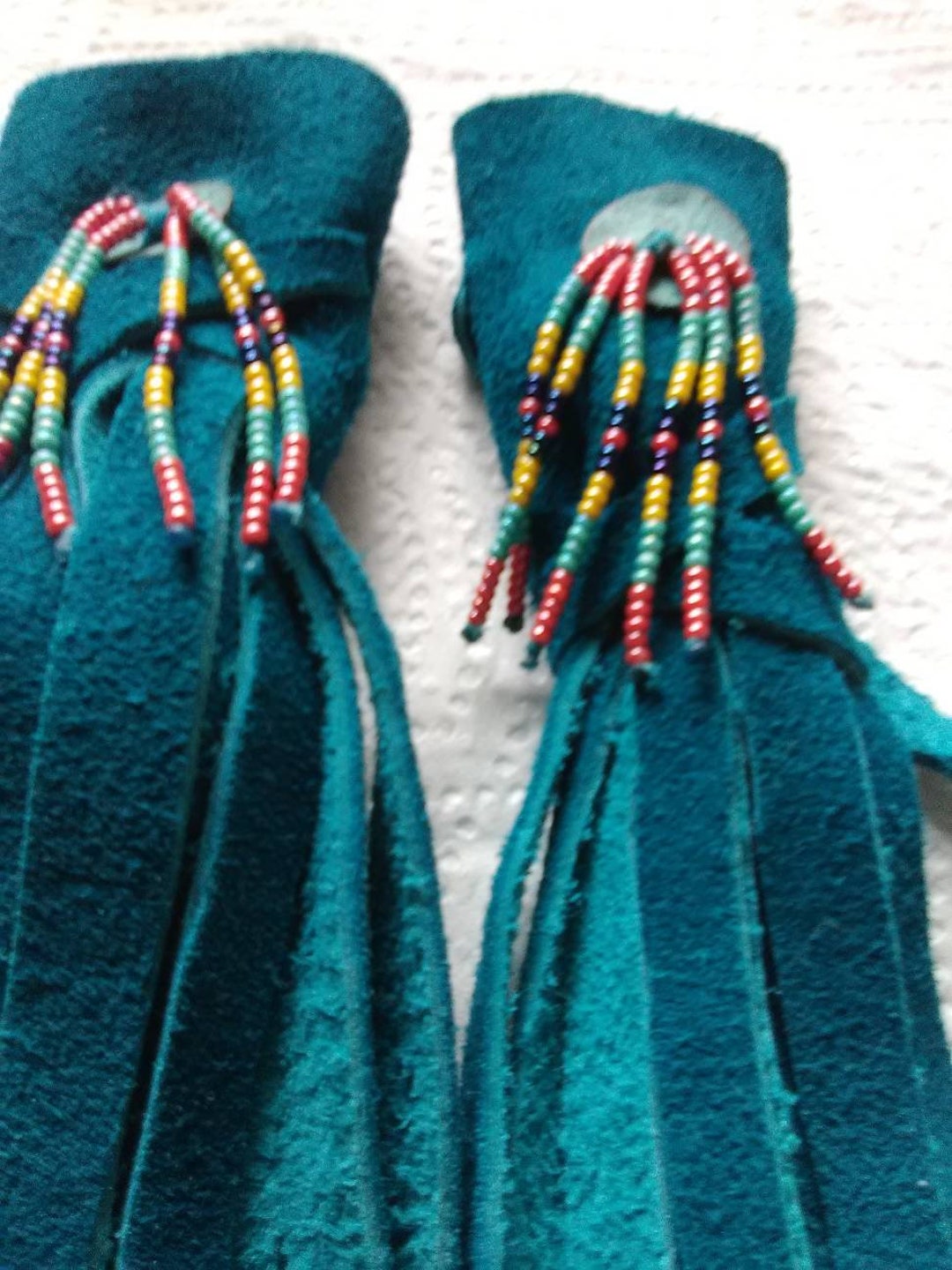 Native American Braid Wraps, Handmade by Me, Deerskin Suede, Abalone ...