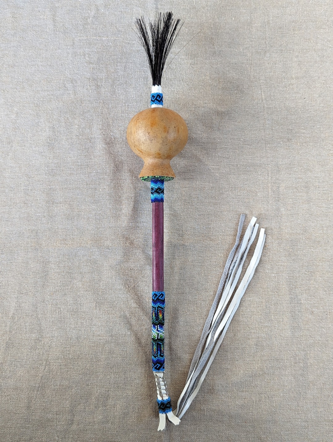 Peyote Beaded Rattle Native American Ceremony Shamanic - Etsy