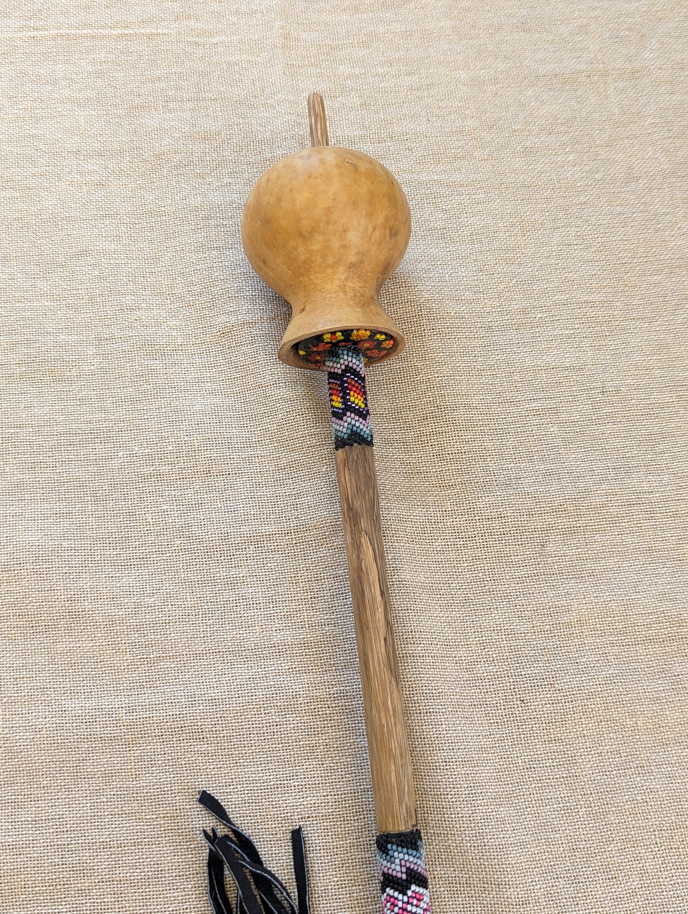 Peyote Beaded Rattle, Native American Ceremony, Shamanic Rattle Ocelotl ...