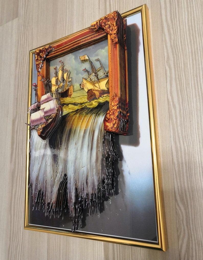 Sea Fantasy paper tole kit 3D paper decoupage ship kit 3D | Etsy