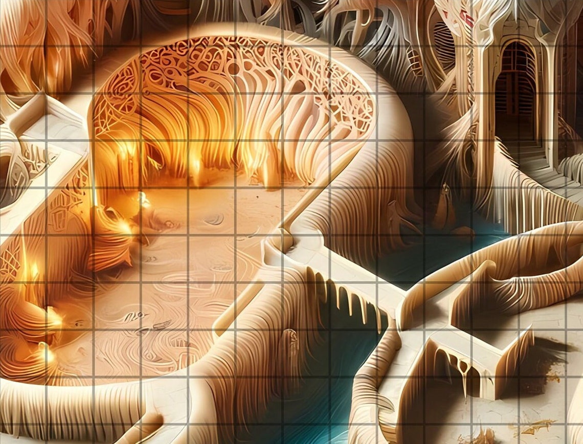 Downloadable Dungeons & Dragons Battle Map - Fungal Cerebrum - TTRPG - Etsy