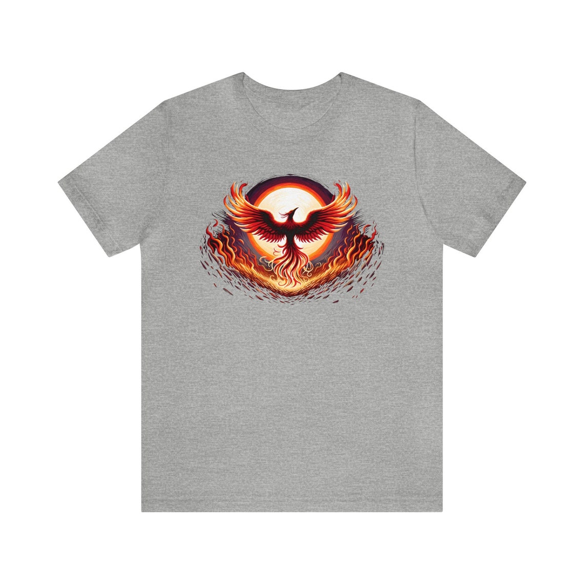 Graphic Tee Fiery Phoenix Unisex Short Sleeve Tee - Etsy