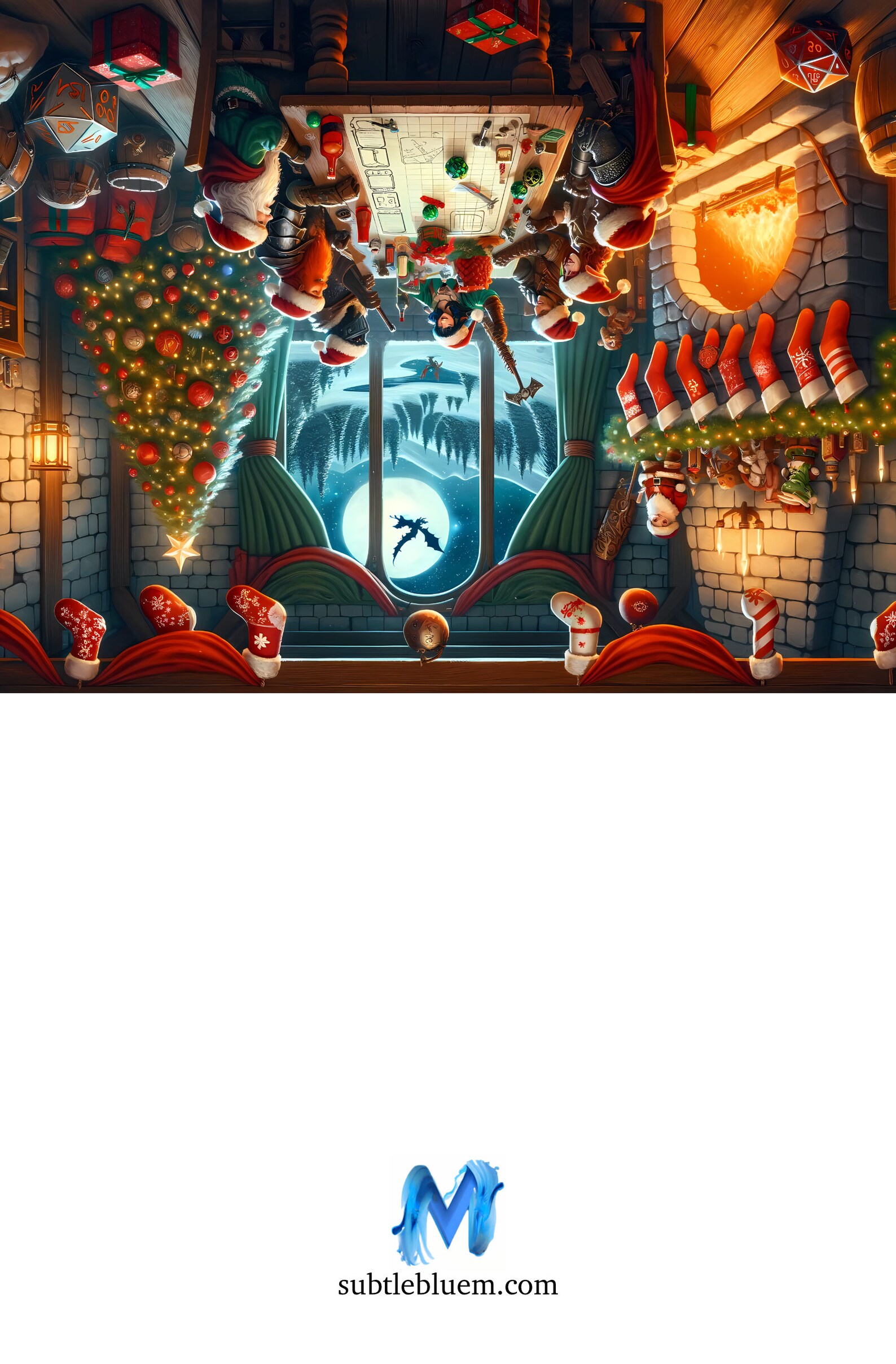 Digital Print D&D Christmas Critmas Card Dungeons and Dragons TTRPG - Etsy