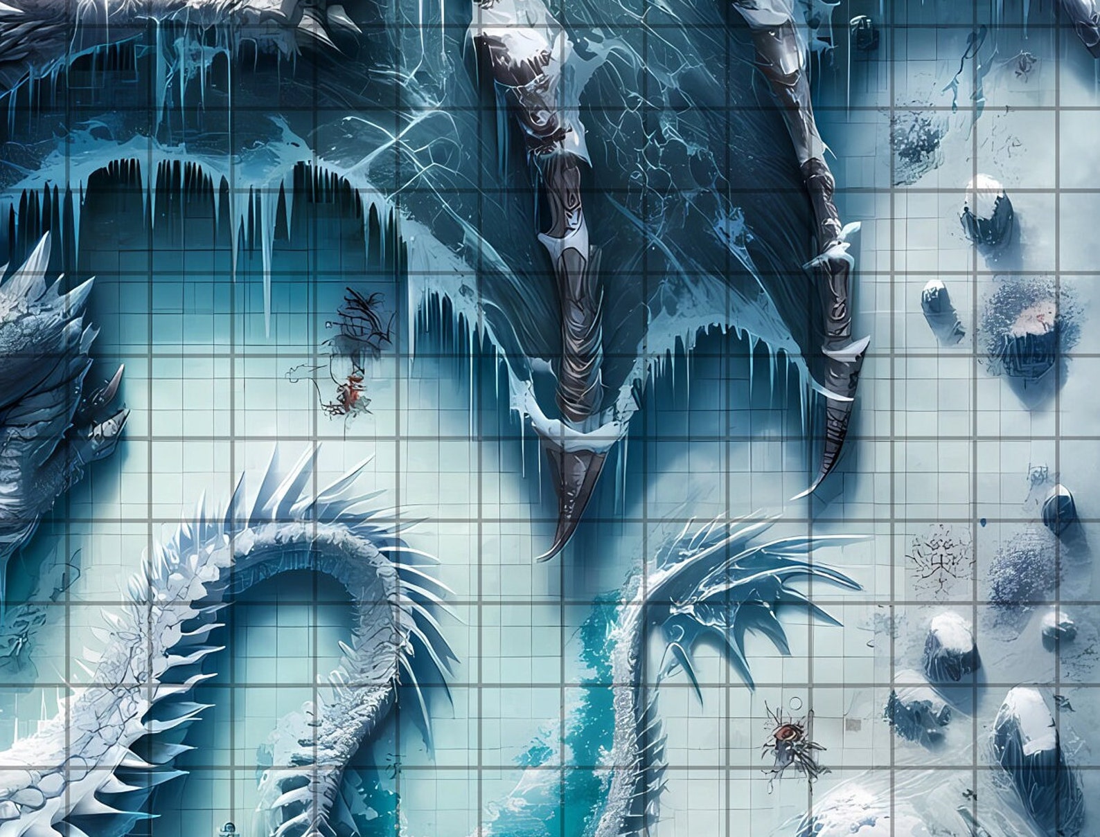 Downloadable Dungeons and Dragons D&D Battle Map - Frozen Ancient ...