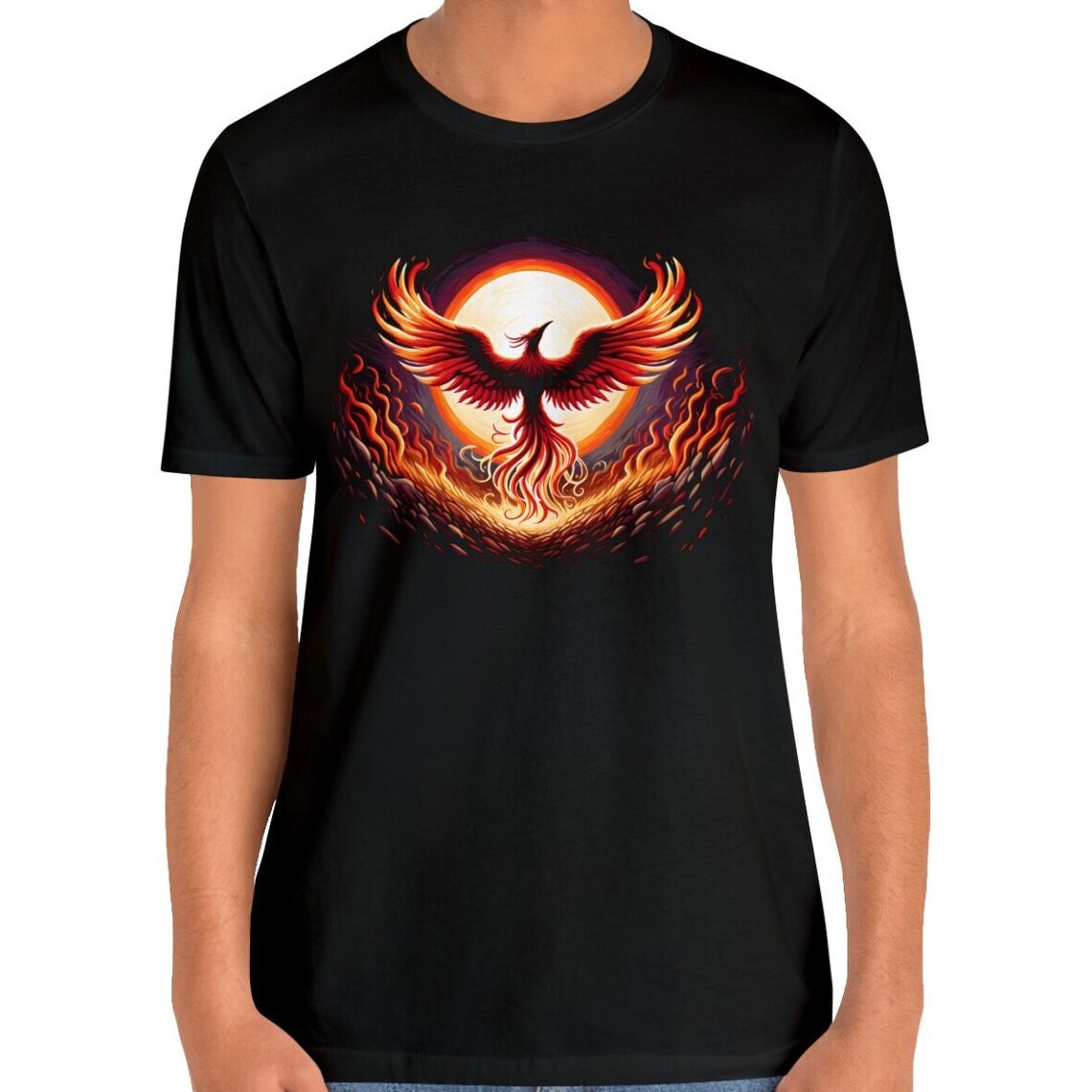 Graphic Tee Fiery Phoenix Unisex Short Sleeve Tee - Etsy