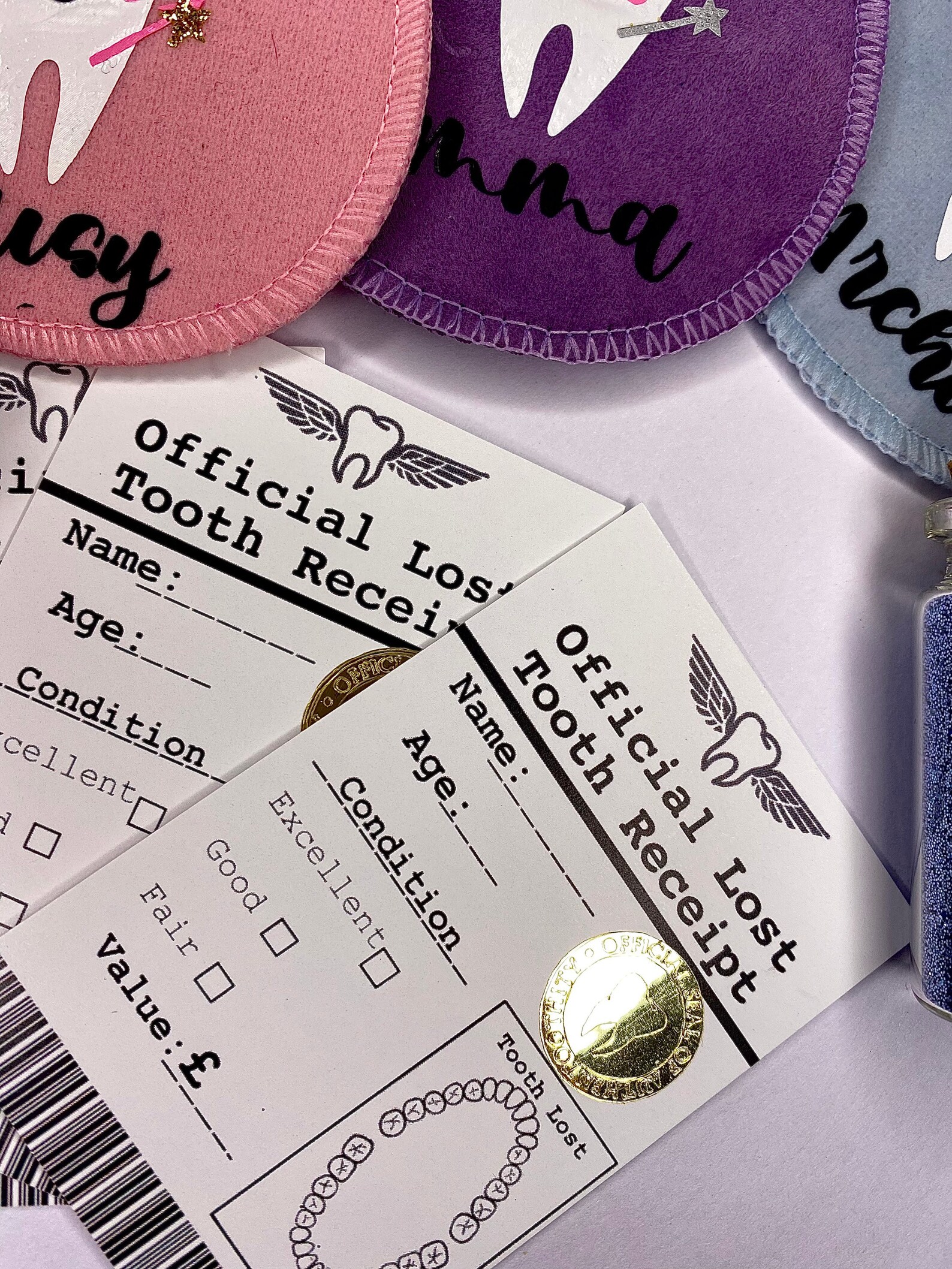 Personalised Tooth Fairy Bag and Bottle Personalised Pink - Etsy