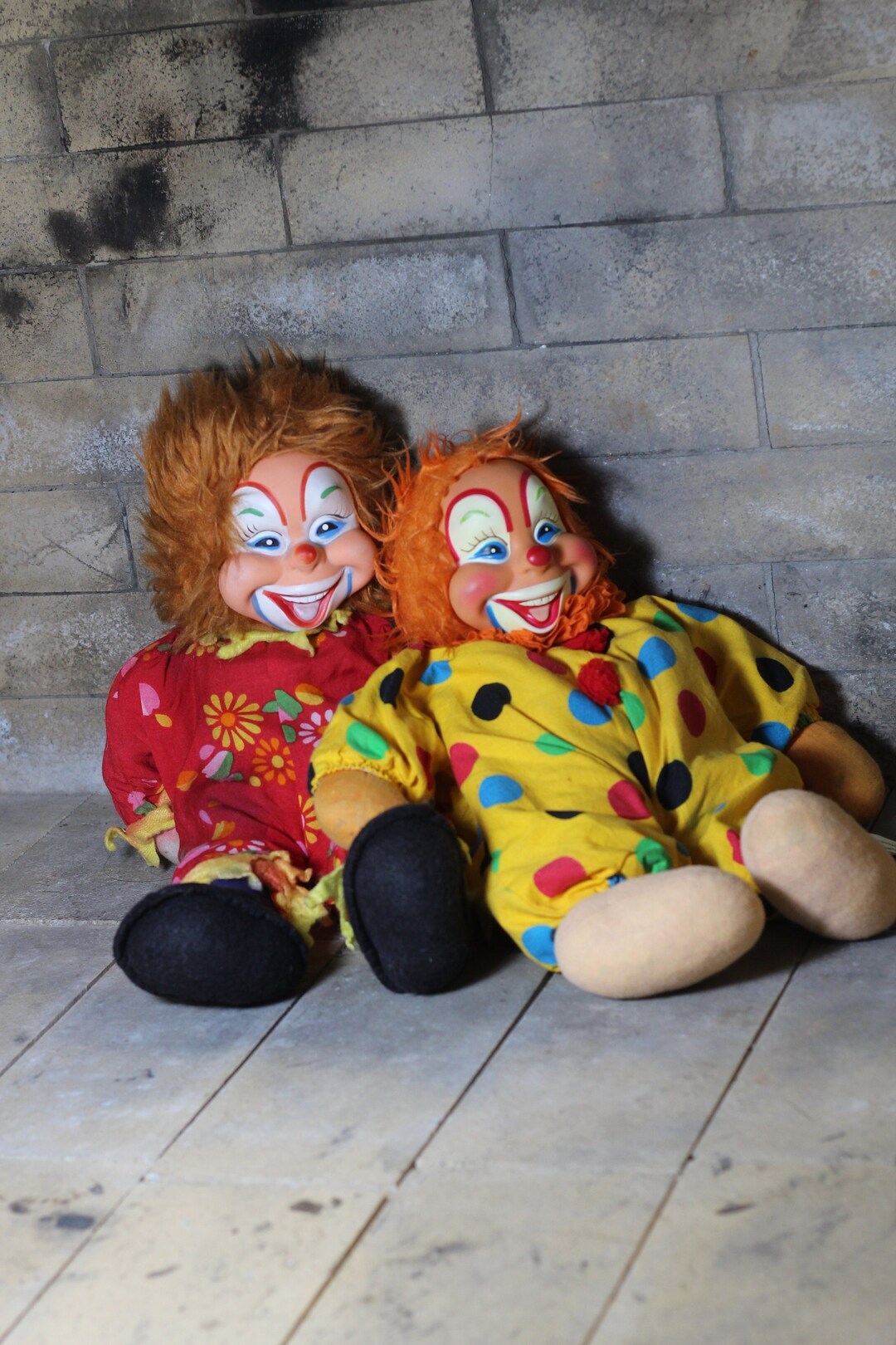Vintage Plush Clown Lot - Rushton Star Creation & Erbeo DDR Copy ...