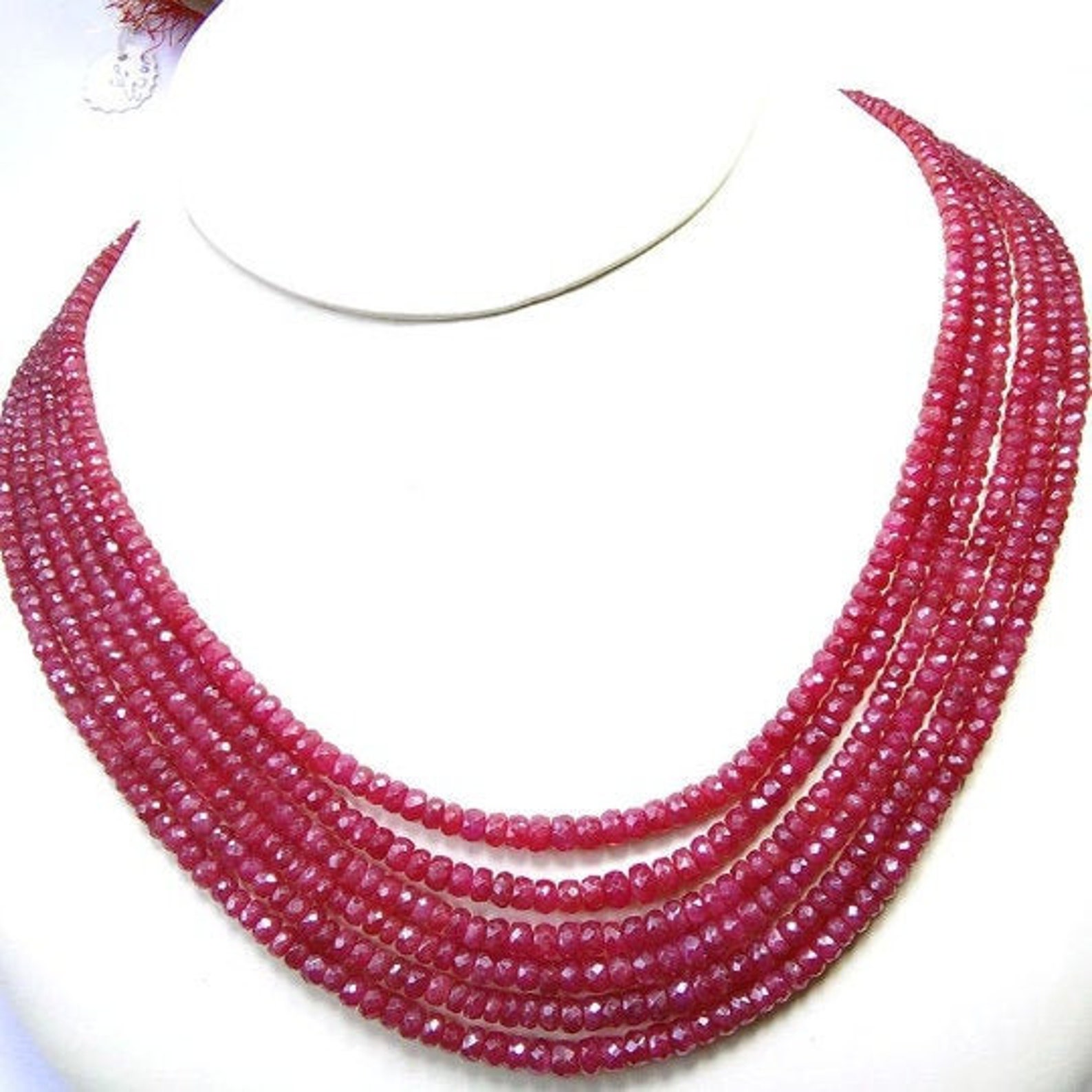 Ruby Faceted Roundel Beads Full Strands-16 Inches 3-4 Mm - Etsy