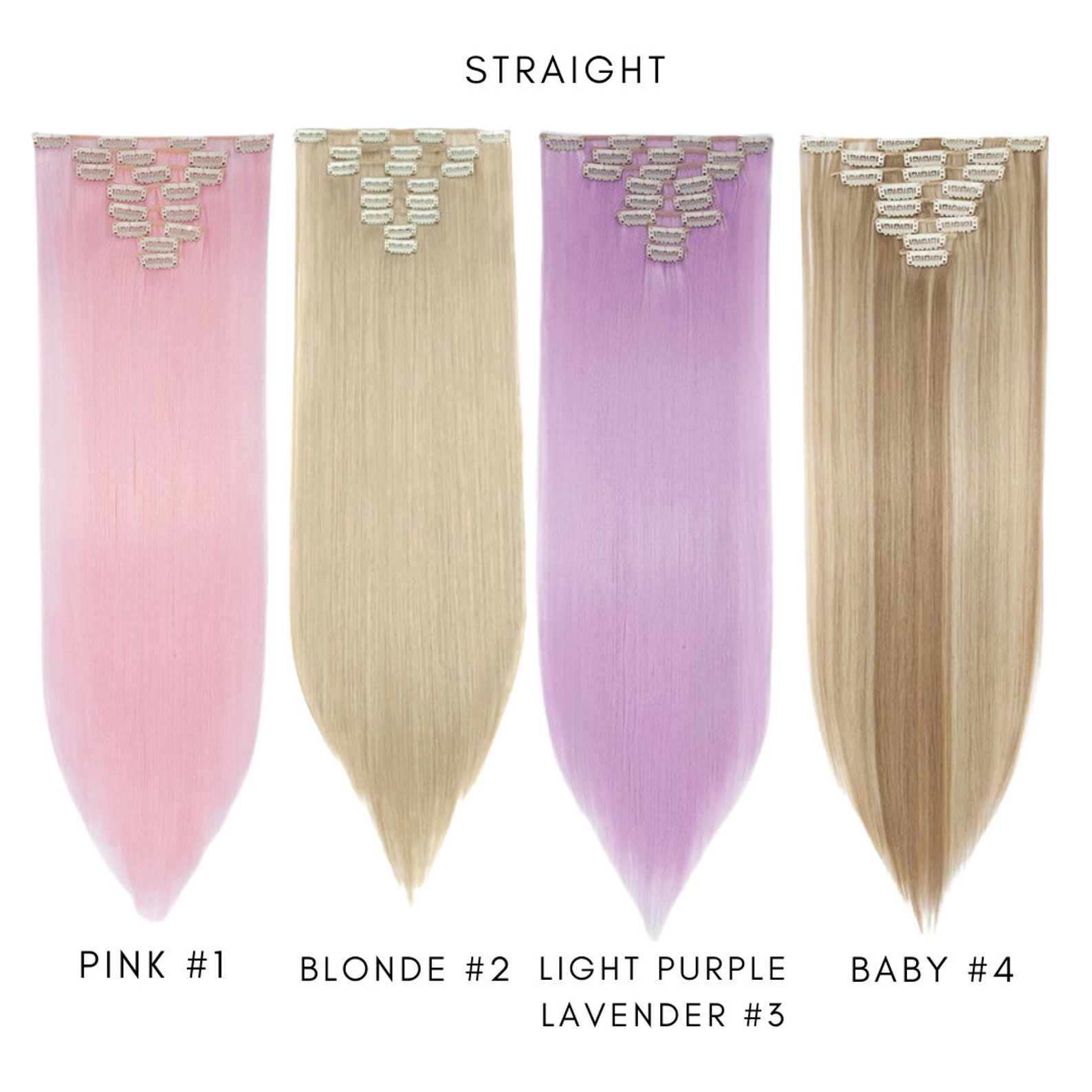 Pink Hair Extensions Rose Hair Clips Hair Streaks Mermaid - Etsy