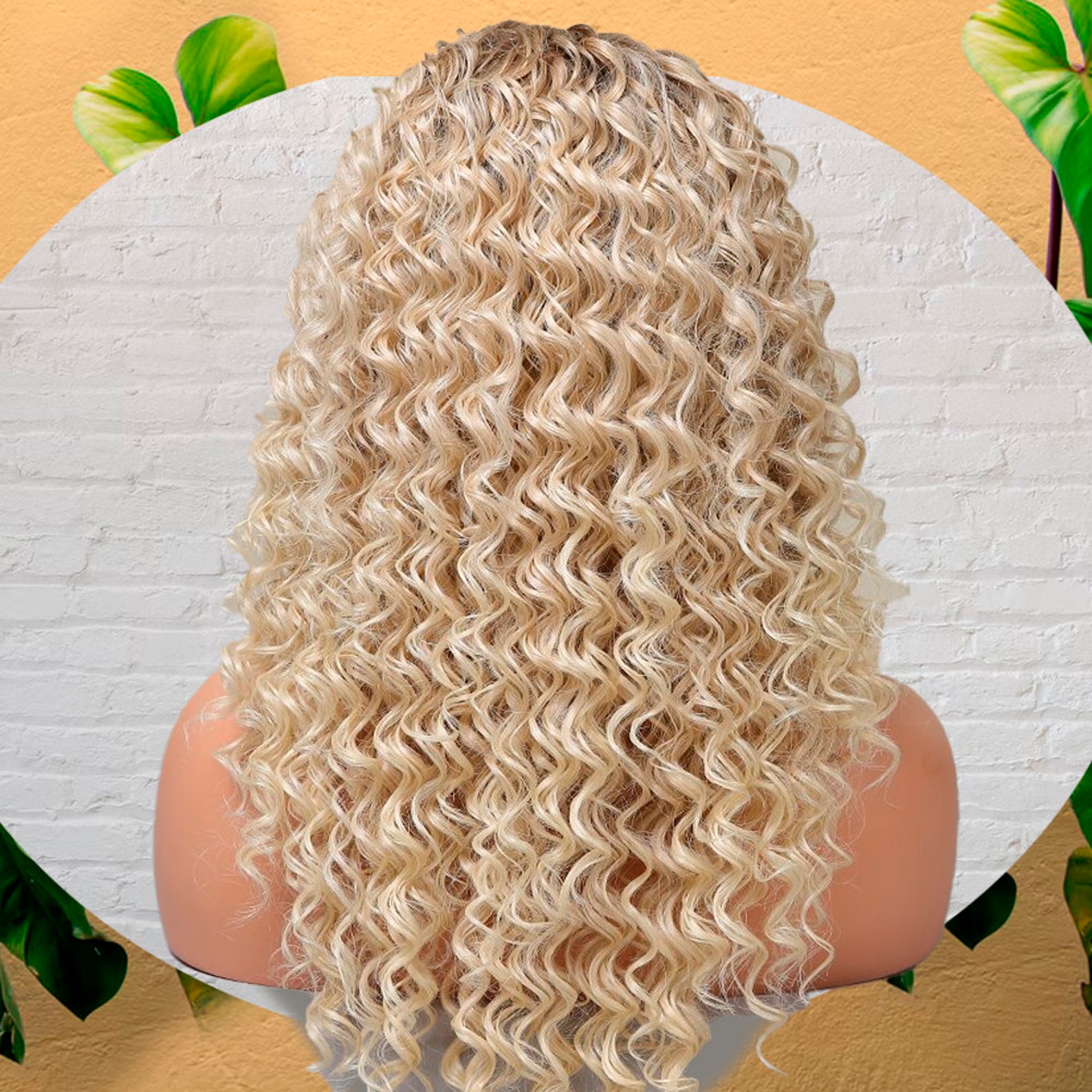 Lace Front Water Wave Wig Natural Blonde Wig Flat Wrap Long - Etsy