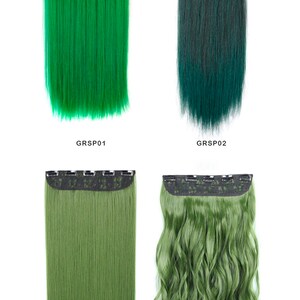 Dark Green Hair Extensions Emerald Green Aesthetic Forest - Etsy