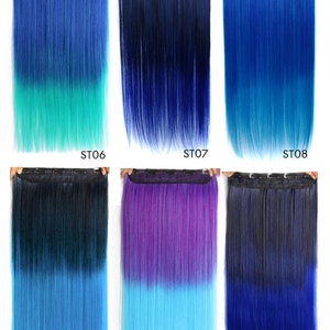 Light Baby Blue Hair Extensions Clip in Blue, Sky Blue Clip in Hair ...