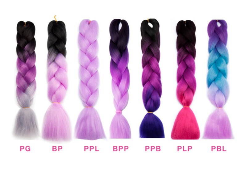 Purple Hair Extensions Clip in Hair Streaks Lavender Mermaid - Etsy