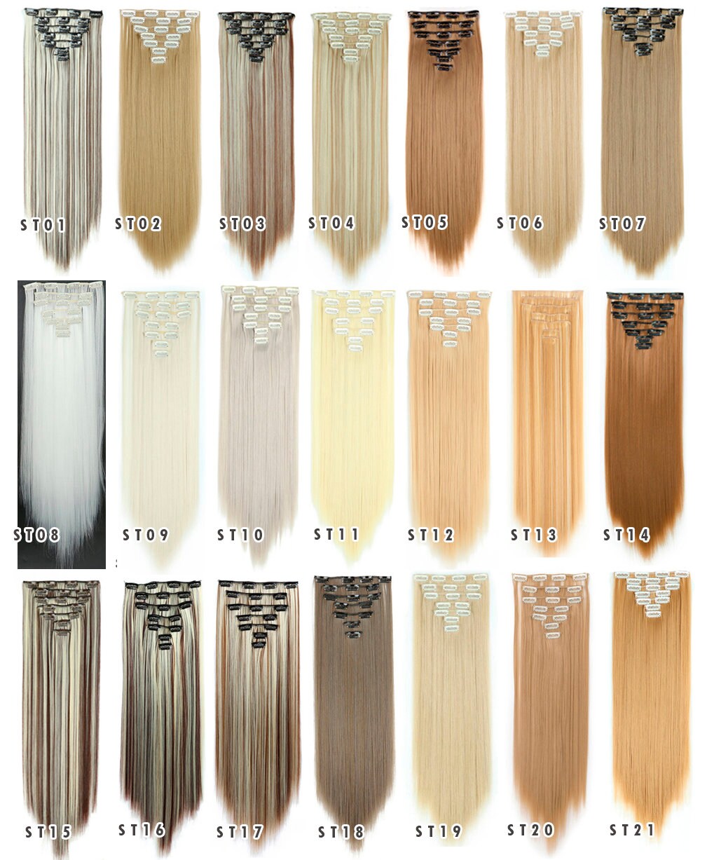 Gray Hair Extensions Clip in Hair Streaks Dark Greige Warm - Etsy