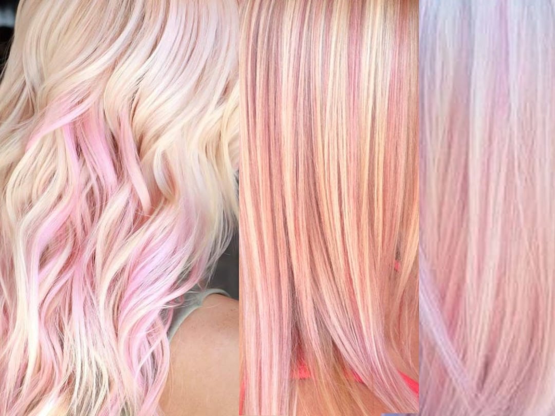 Pink Hair Extensions, Rose Clips Hair Streaks, Mermaid Hair, Pastel ...