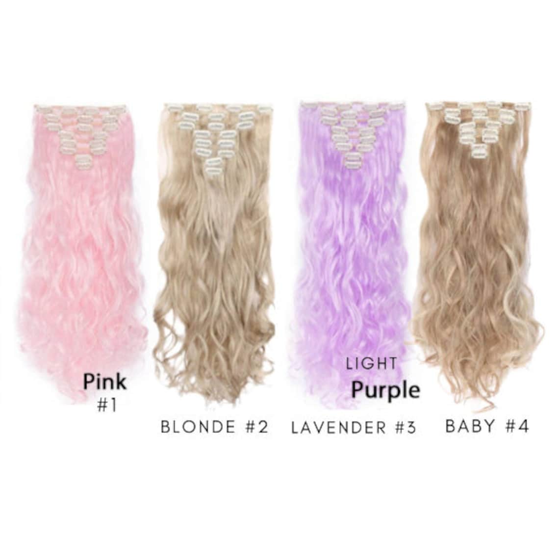 Hot Pink Hair Extensions Rose Hair Clips Red Pink Fuschia | Etsy