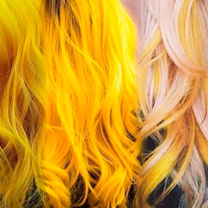 Yellow Hair Extensions Sunshine Blonde Highlights Mustard Yellow Hair ...