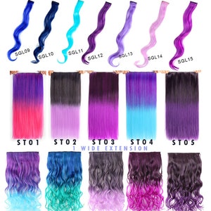 Long Dark Blue Hair Real Blue Clip in Hair Extension After - Etsy