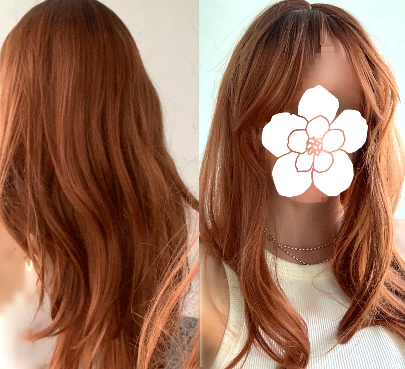 Ginger Wig With Bangs Long Red Head Auburn Red Wig Fringe - Etsy