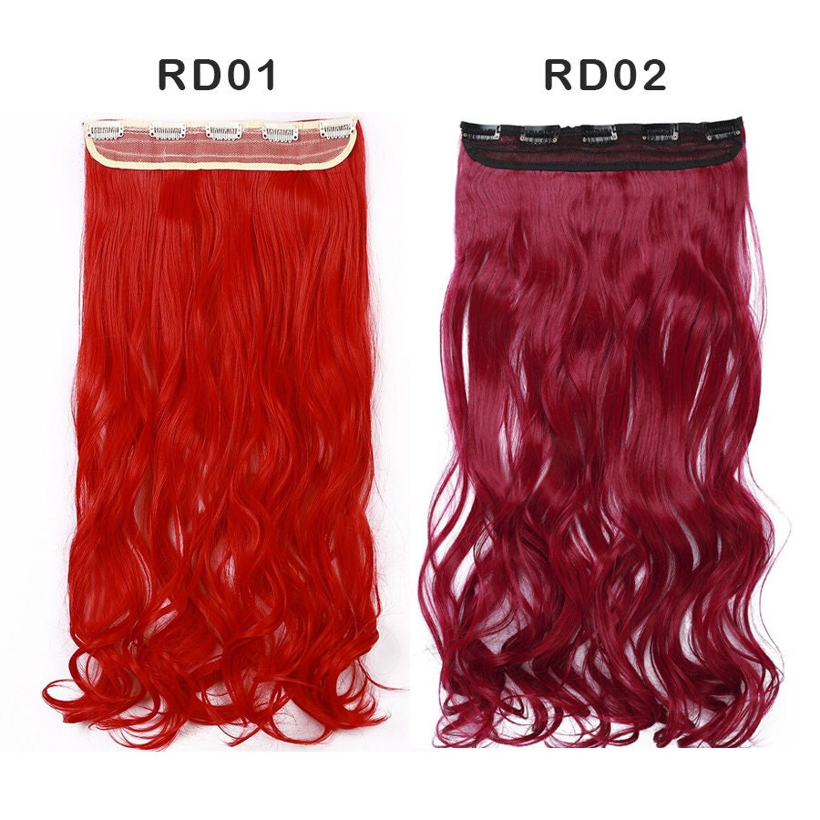 Extensiones de cabello rojo mechas con clip castaño rojizo - Etsy México