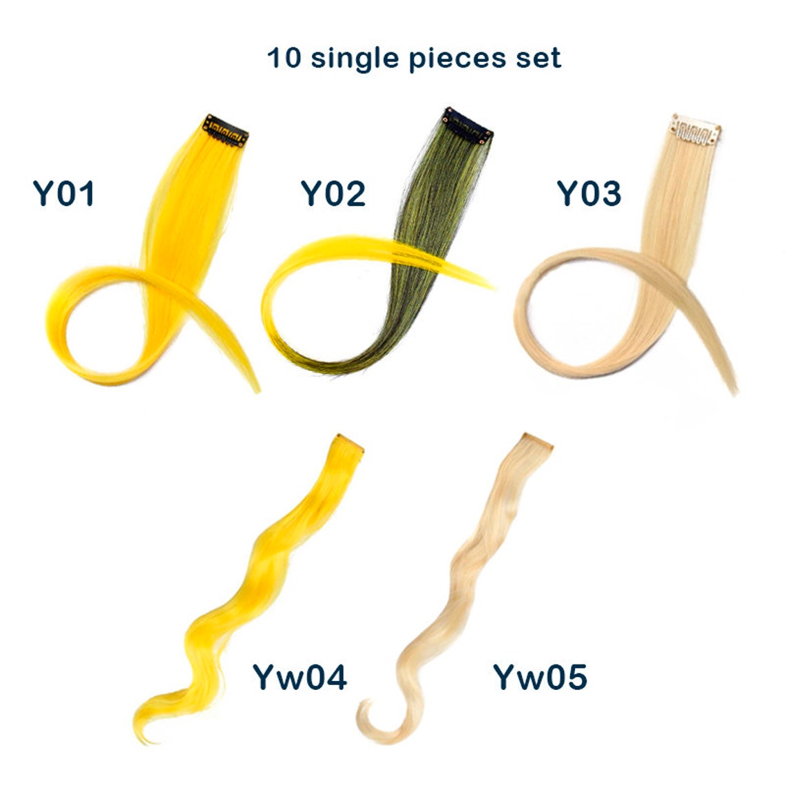 Yellow Hair Extensions Sunshine Blonde Highlights Mustard - Etsy