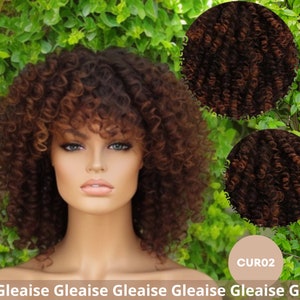 Light Blonde Wig Fluffy Curly Hair Wig Natural Shades Afro Hair Wavy ...