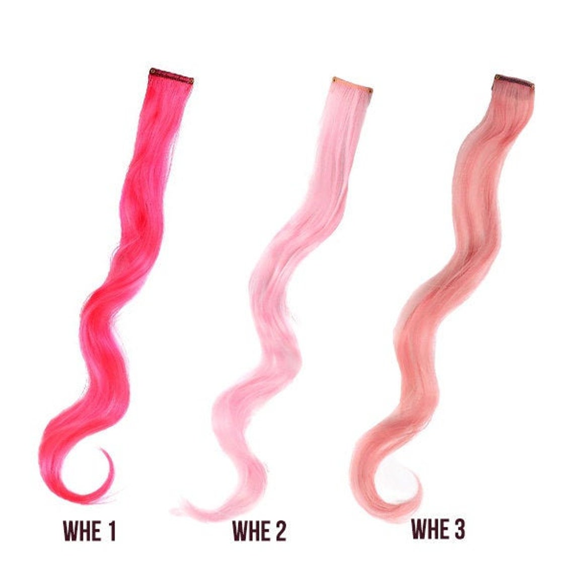 Hot Pink Hair Extensions Rose Hair Clips Red Pink Fuschia | Etsy