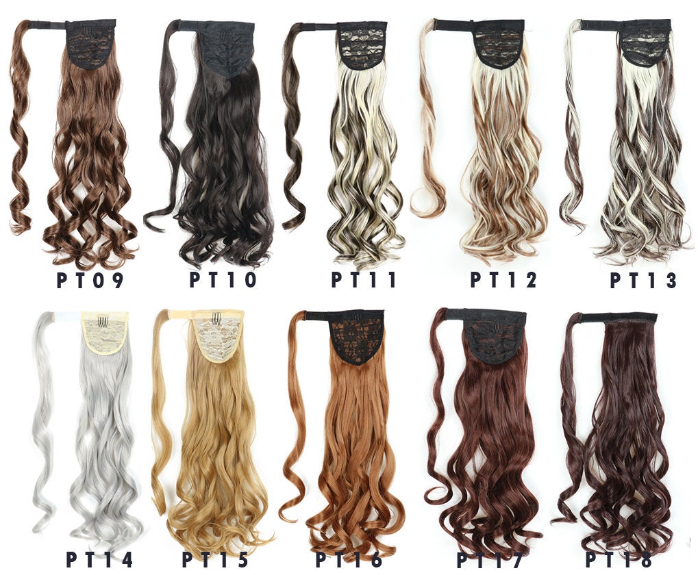 Curly Wavy Pony Tail Hair Extensions Synthetic Balayage Blonde - Etsy