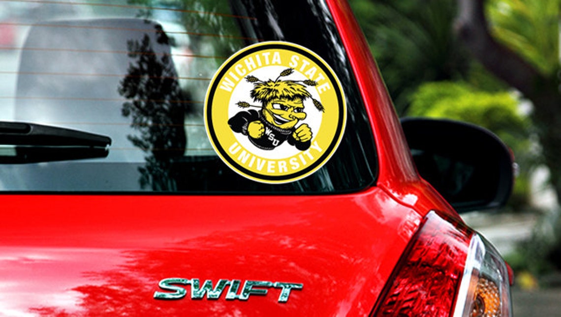 Wichita State University WuShock Circle Logo Sticker / Vinyl | Etsy
