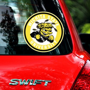 Wichita State University Wushock Circle Logo Sticker / Vinyl Decal 10 ...