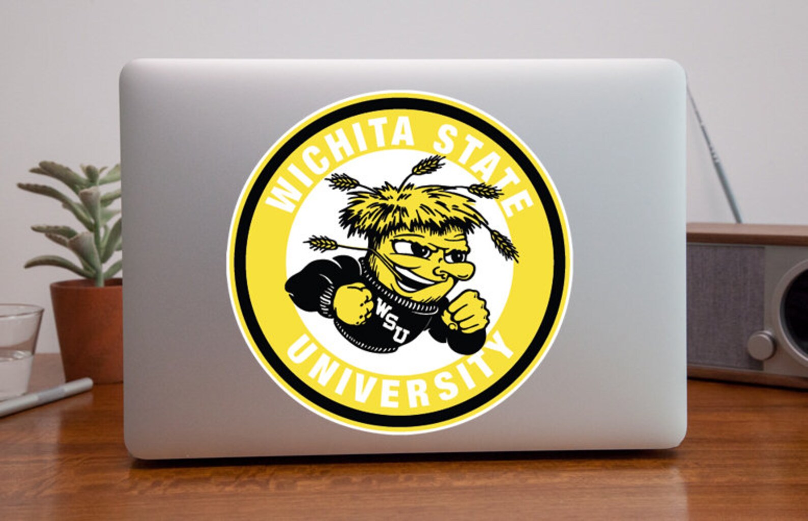 Wichita State University WuShock Circle Logo Sticker / Vinyl | Etsy