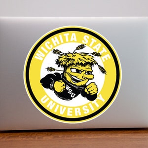 Wichita State University Wushock Circle Logo Sticker / Vinyl Decal 10 ...