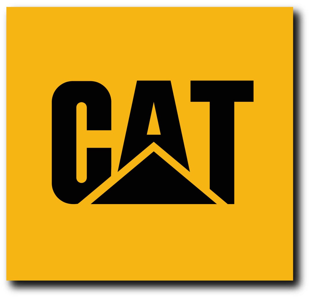 CAT Construction YELLOW SQUARE Logo Sticker / Vinyl Decal 10 Sizes Free Shipping - Etsy