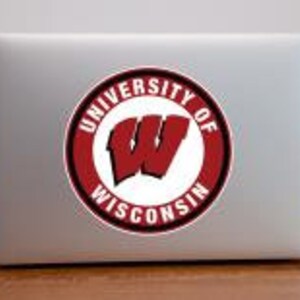 Wisconsin Badgers W Circle Logo Sticker / Vinyl Decal 10 Sizes - Etsy
