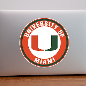 University of Miami U Circle Logo Sticker / Vinyl Decal 10 Sizes - Etsy