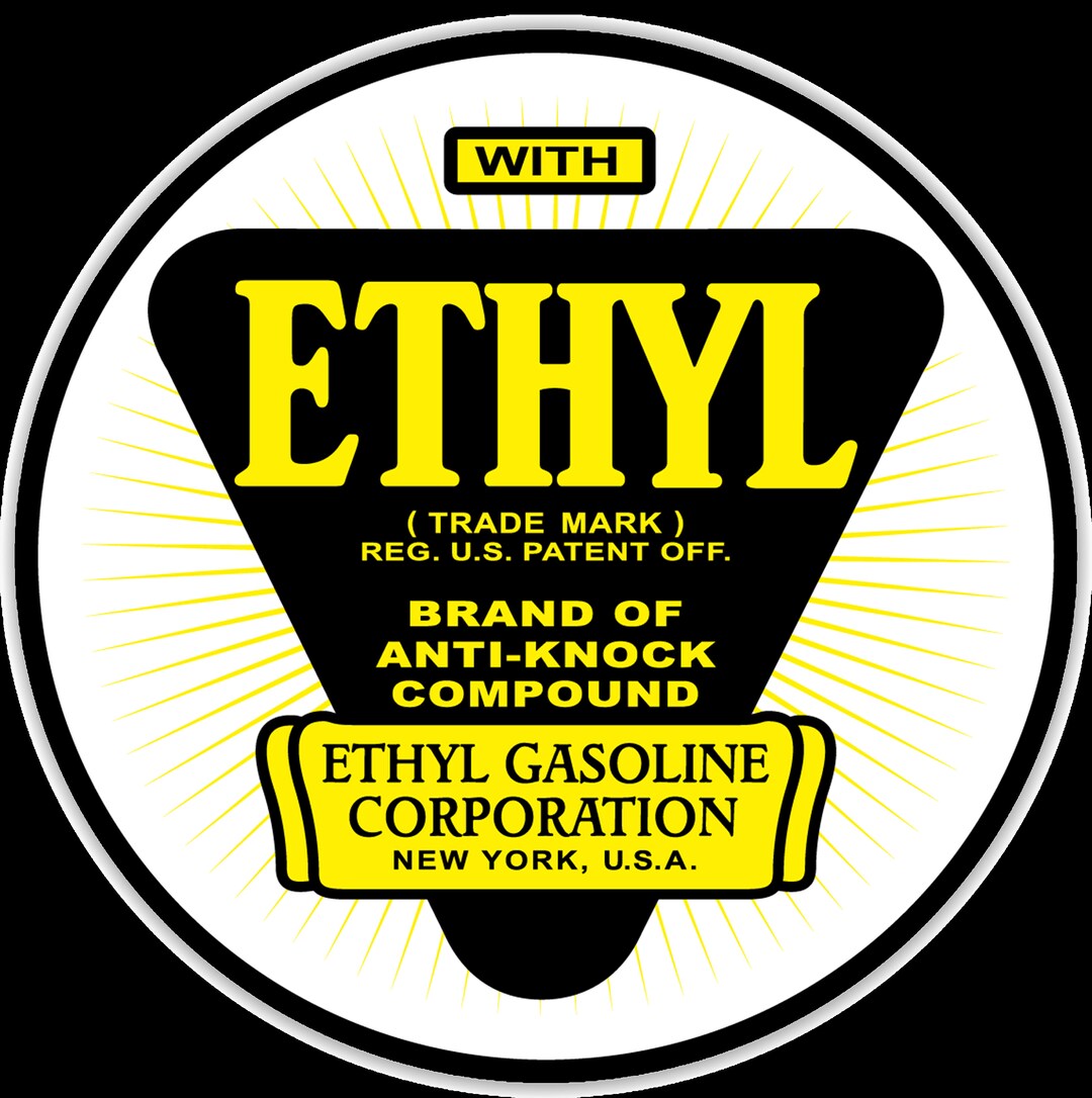 ETHYL Gas Oil Main Vintage Logo Sticker / Vinyl Decal 10 Sizes Free ...